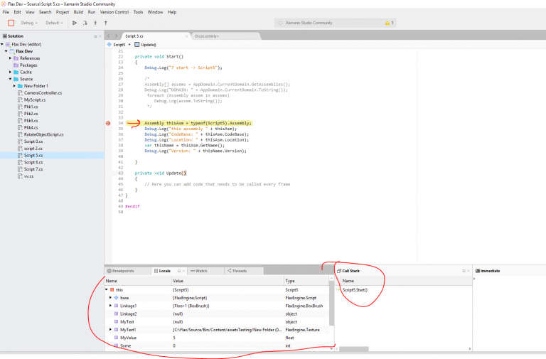 Debug in Xamarin Studio - Flax Engine