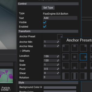 UI Anchor Presets - Flax Engine